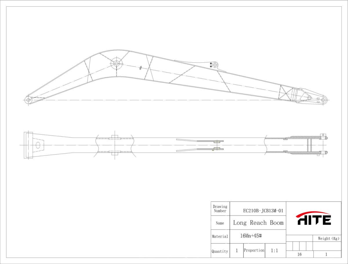 Excavator Long Reach Boom | Long Reach Front | HITE